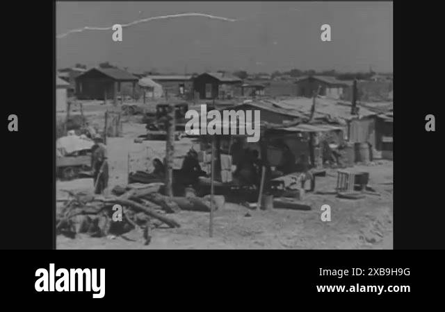 A rural slum with farmers, families, dogs, trash and a city slum with ...