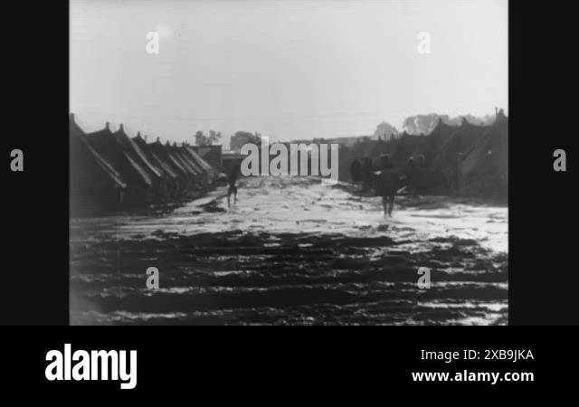 Mud and flooding slow down the advancement of Allied troops and ...