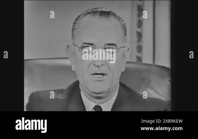 President Lyndon B. Johnson mourns John F. Kennedy, and announces the ...