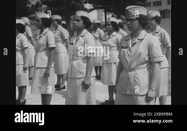 A platoon of servicewomen in the Women's Army Corps at Fort McClellan ...