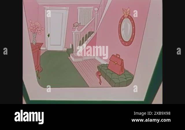 An animator shows his cartoon character leaving his home for work and ...