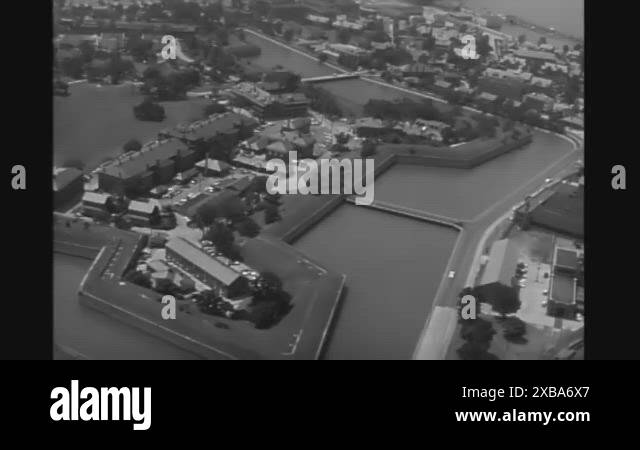 1960s Fort Monroe, Virginia - Sergeant Stuart Queen views the fort from ...
