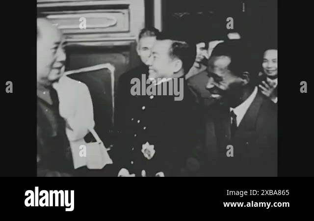 1964 - Mao Zedong waves to a cheering crowd, and China's first atomic ...