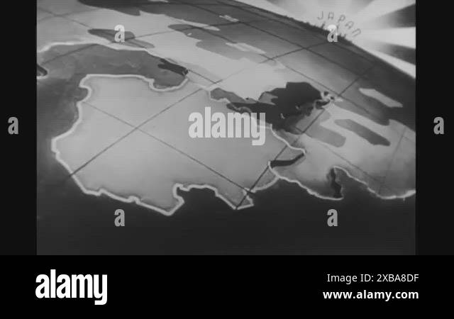 The Japanese army attacks Manchuria with their air force, artillery ...