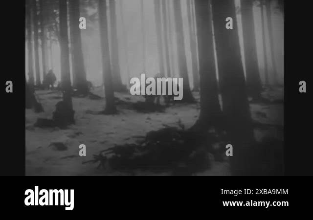 Troops fight against the Nazi in Europe in very bad weather conditions ...