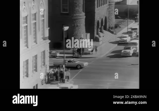 1963 - Crowds gather on the streets of Dallas, Texas to watch the ...