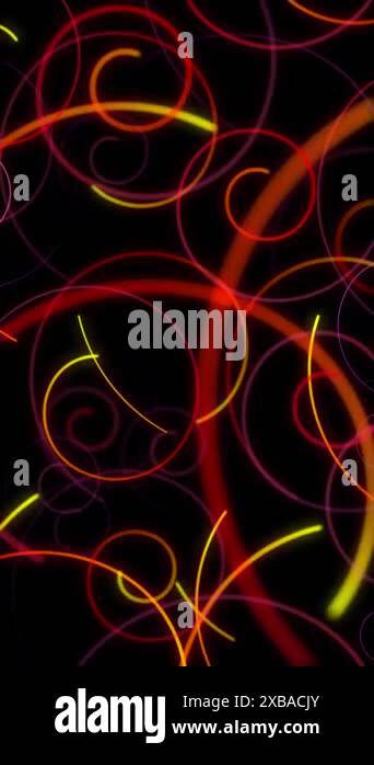 Vertical video - vibrant multicolored glowing spirals motion background ...