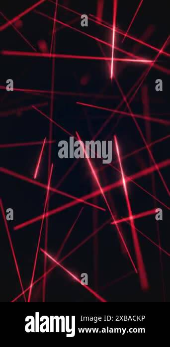 Vertical video - fast moving red laser beams technology motion ...