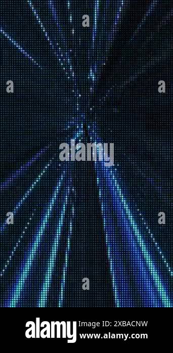 Vertical video - fast moving blue LED data lights stream background ...