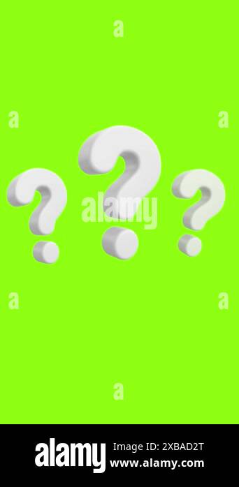 Question mark green screen. Question mark 3d animation pop up, question ...