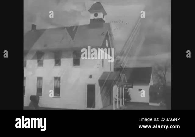 Shots of various buildings and landmarks in Lebanon, Connecticut in the ...