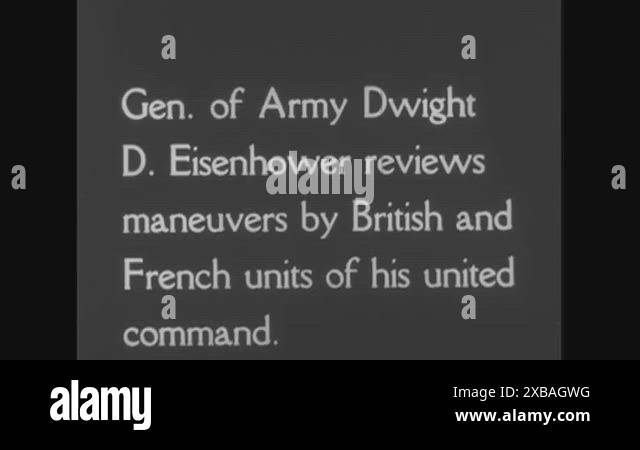 Army General Dwight Eisenhower inspects the British and French arms of ...