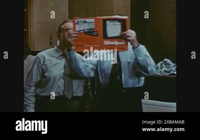 A scene from a 1950s film details the history of the Whirlpool washing ...