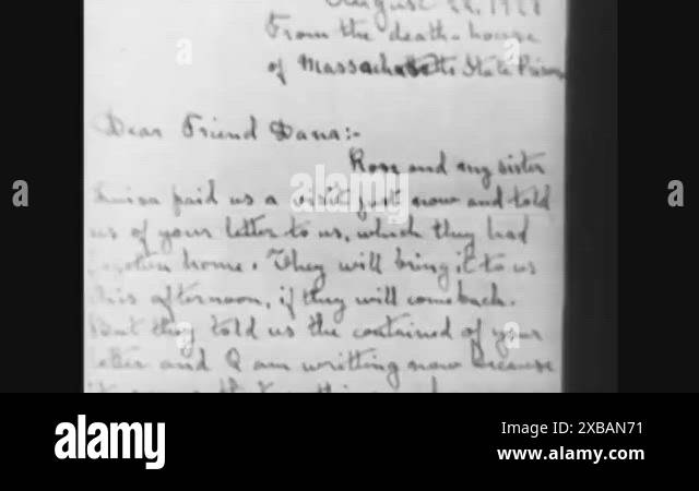 A letter written by Bartolomeo Vanzetti on the day of his execution is ...