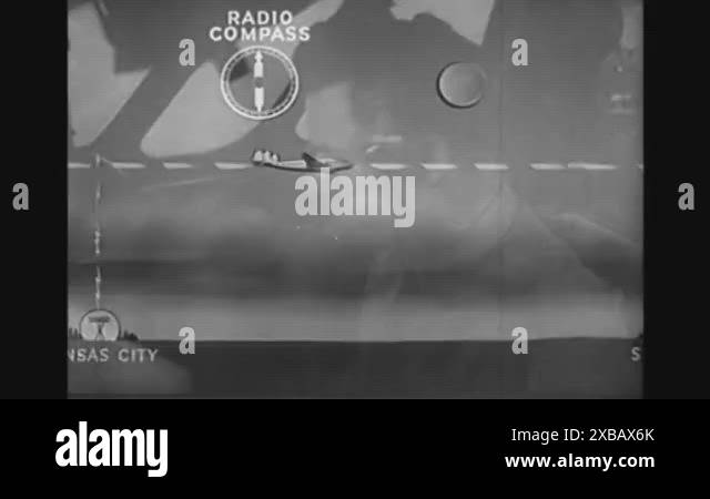An animated segment shows how airplanes use radio compass signals to ...