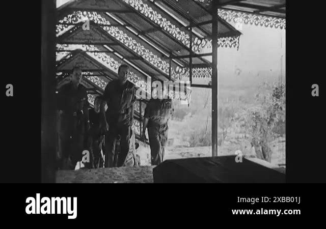 General William Joseph Slim oversees the raising of the British flag at ...