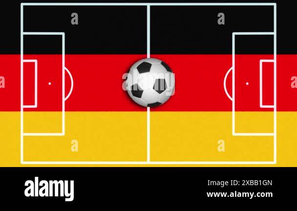 rotating soccer ball on a football field - 3D Rendering 4K 60 fps ...