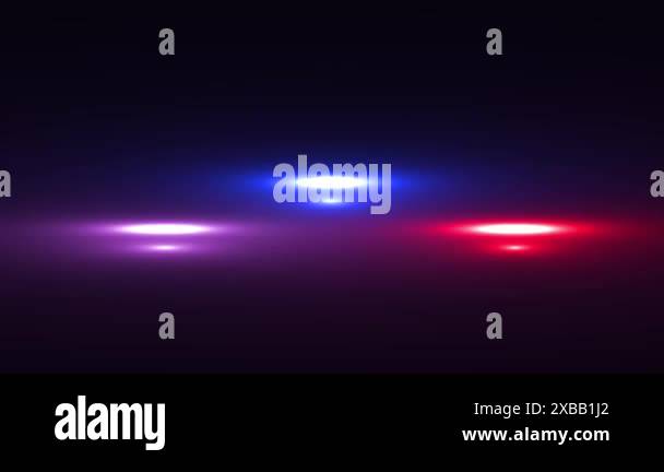 Red and Blue Emergency lights, headlights Lights Police beacon on a ...