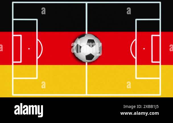 rotating soccer ball on a football field - 3D Rendering 4K 60 fps ...