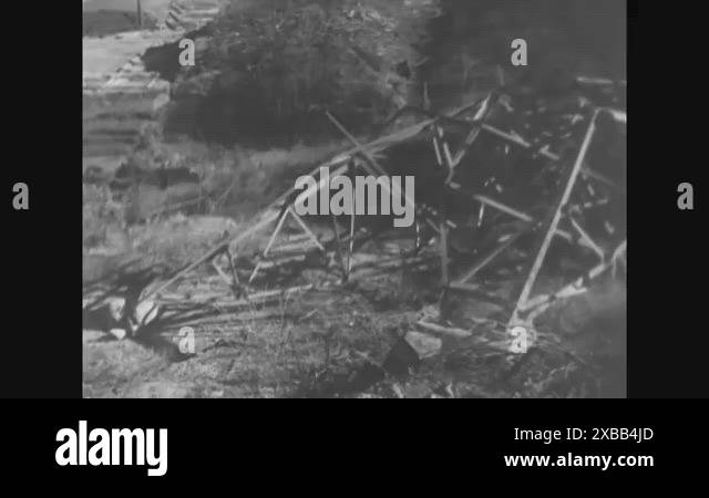 1945 - Atomic bombing in Nagasaki destroyed transmission wire poles and ...
