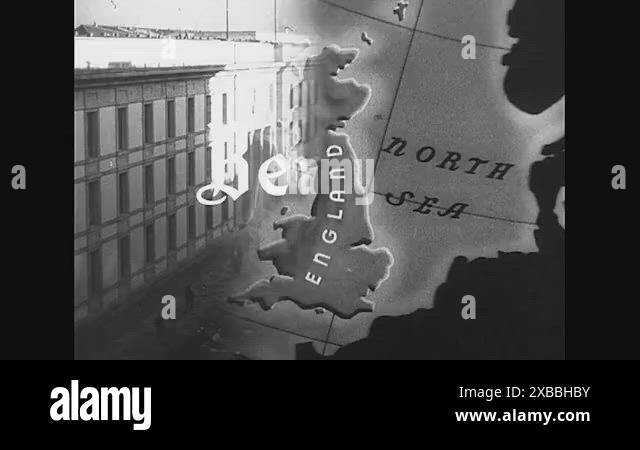 Adolf Hitler plans the conquest of Britain in Berlin, Germany, and an ...