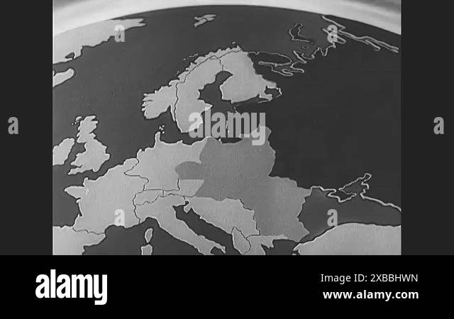 An animated map shows the spread of Communism and a parade in Bulgaria ...