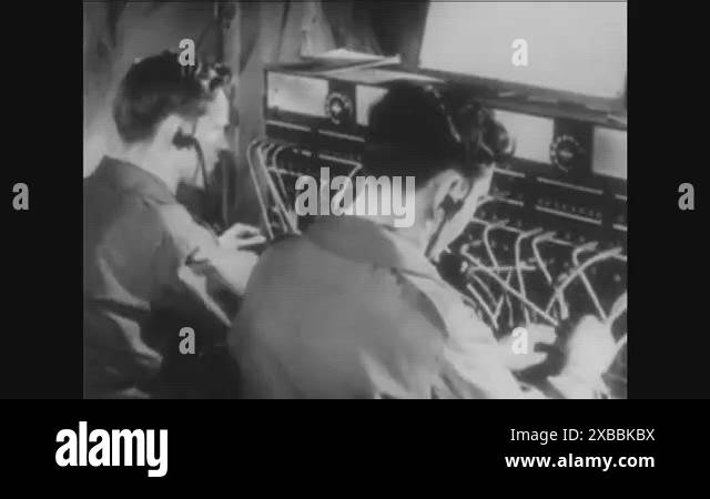 1940s Army soldiers receive their uniforms, and cargo is prepared for ...