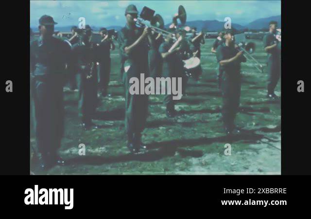 1967 - The 101st Airborne Division's 1st Infantry Division band plays ...