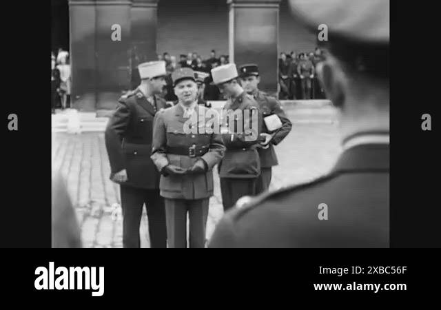 1945 - Major General Alphonse Juin awards the Croix de Guerre with ...