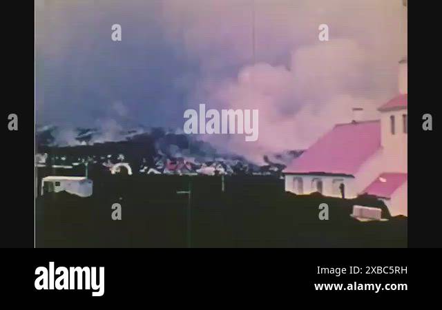 1970s - Iceland's volcanic activity and its new island Surtsey is shown ...