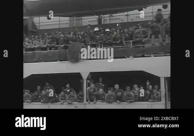 The 187th Airborne Regimental Combat Team is shown aboard the USNS ...