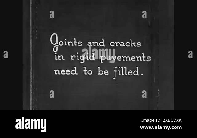 1930 - Joints and cracks in pavement are filled. Soft spots in roads ...