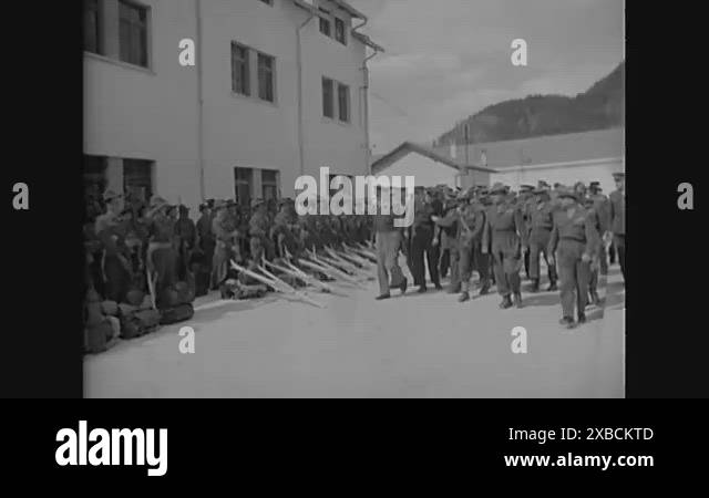 ITALY - 1951 - General Dwight Eisenhower inspects the Commando Division of the Italian 8th ...