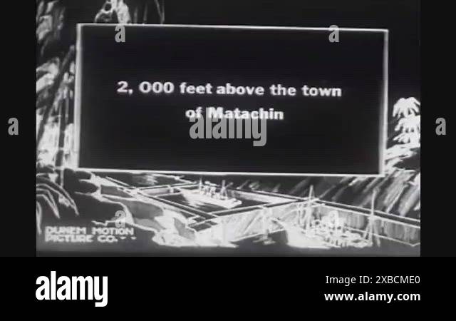 1914 - An aerial view of the Panama city Matachin is shown Stock Video ...