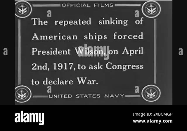 1917 - US Navy ships join up with a British fleet after America's entry ...