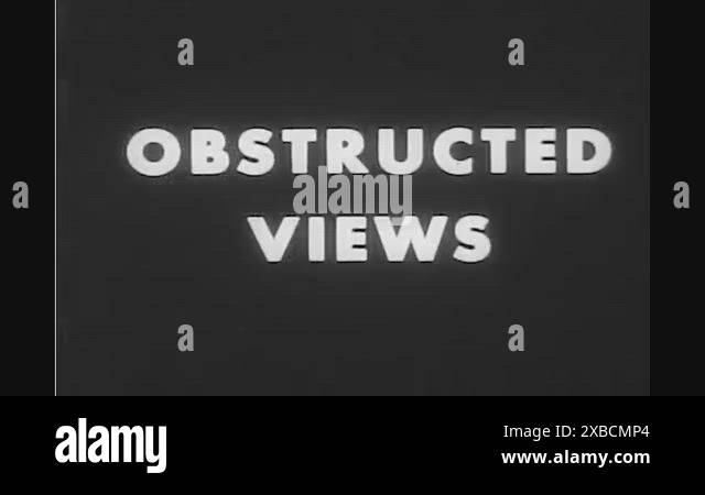 1956 - A montage shows the different ways a driver's view might be ...