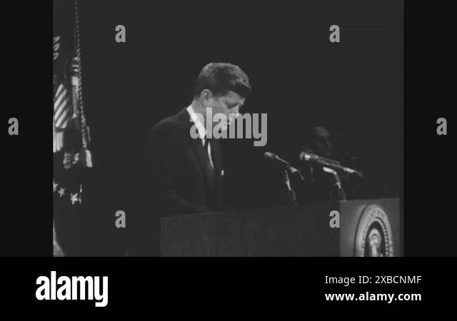 1961 - JFK addresses the Cuban Missile Crisis at a news conference ...