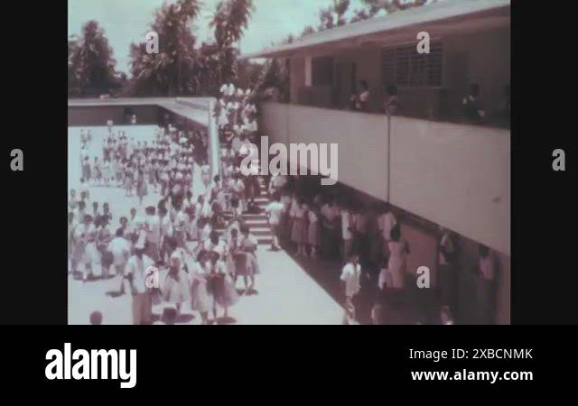 1962 - Elementary school students are shown in class in Puerto Rico ...