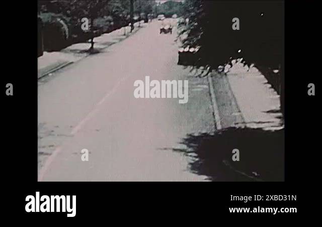 A 1970's film about proper surveillance techniques while in a car Stock ...