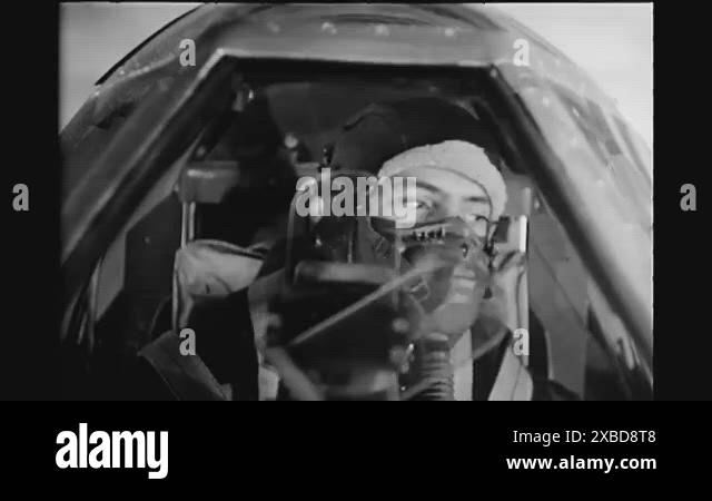 An aerial dogfight between U.S. and German Luftwaffe fighters in World ...