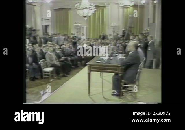 Menachem Begin of Israel speaks about the 1978 Camp David Peace Accords ...