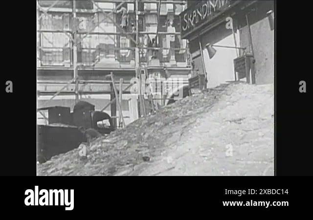 WW2 clip of Nazi destruction in Copenhagen, Denmark in World War two ...