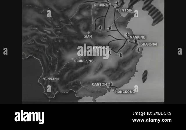 1940s, The Japanese use guerrilla warfare during World War Two Stock ...