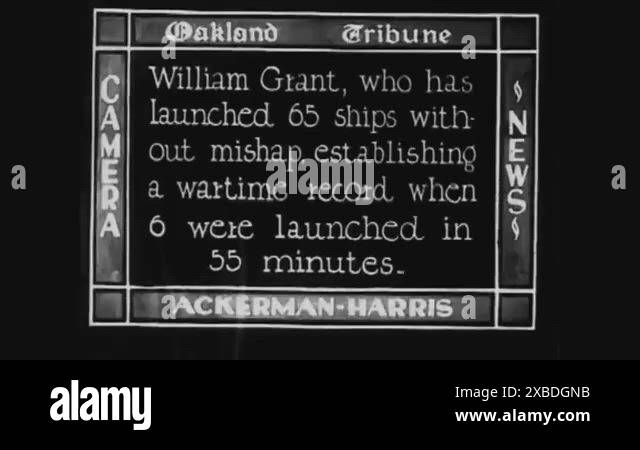 1920s footage of a US Army blimp flying over San Francisco, a ferry ...