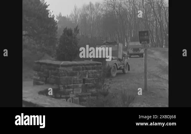 GERMANY - 1945 - George S Patton enters Germany on foot via a newly ...