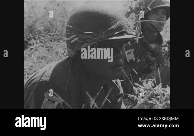 1950s - Royal Thai Army soldiers fire machine guns, rifles, and ...