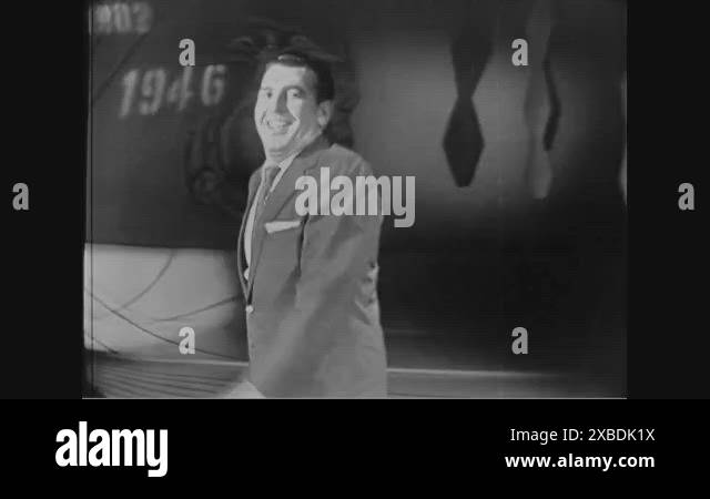 1959 - Dennis James narrates a newsreel segment of famous football ...