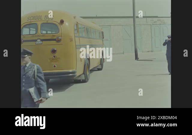 1959 - Buses are used to take USAF officers from the Lockheed facility ...