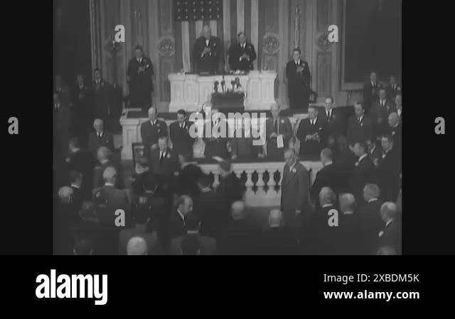 1948 - President Truman begins a speech to Congress about instability ...