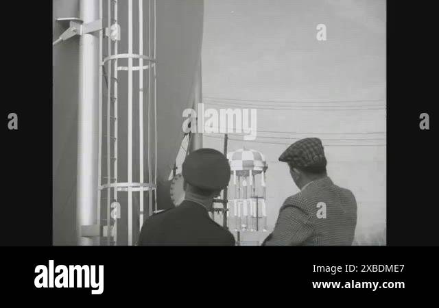 1957, Exterior shots of the Engine Test Facility at Arnold Engineering ...